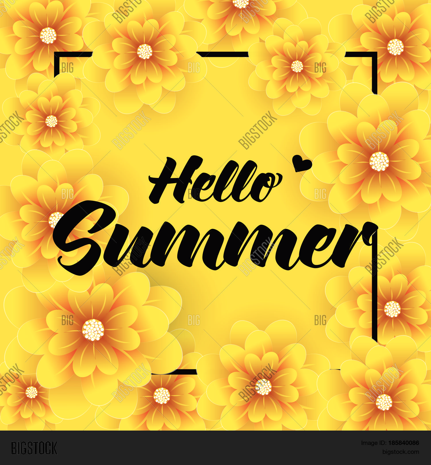 Hello Summer Card. Vector & Photo (Free Trial) | Bigstock