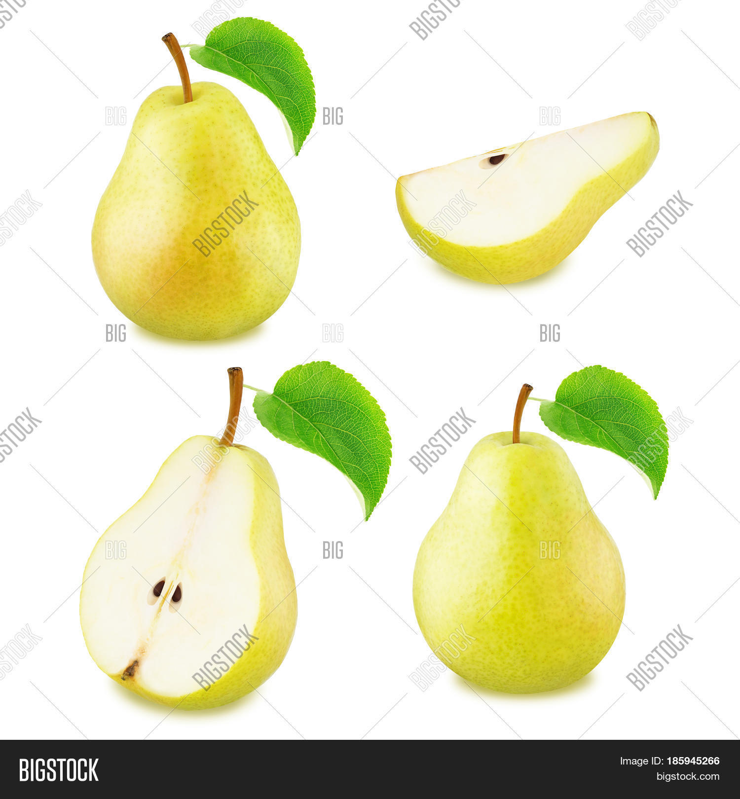 Set Yellow Pear Fruits Image & Photo (Free Trial) | Bigstock