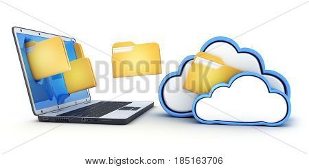 Laptop Flying Files Image & Photo (Free Trial) | Bigstock