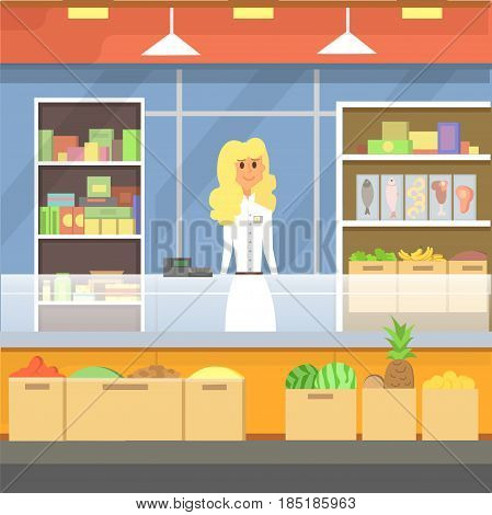 Shopping Mall Cartoon Vector & Photo (Free Trial) | Bigstock