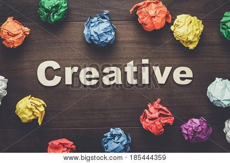 Word Creative Crumpled Image & Photo (Free Trial) | Bigstock