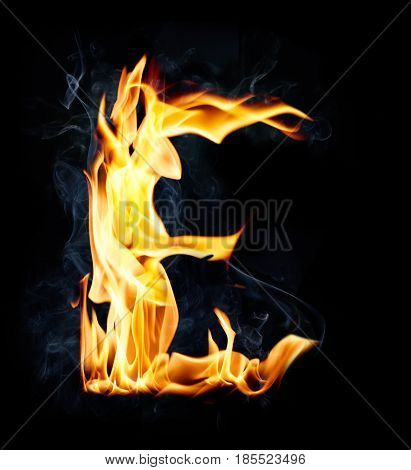 Letter E. Fire Smoke Image & Photo (Free Trial) | Bigstock