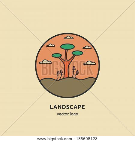 Landscape Round Vector & Photo (Free Trial) | Bigstock