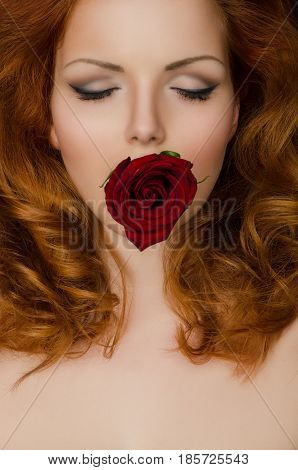 Red Rose Teeth Woman Image & Photo (Free Trial) | Bigstock