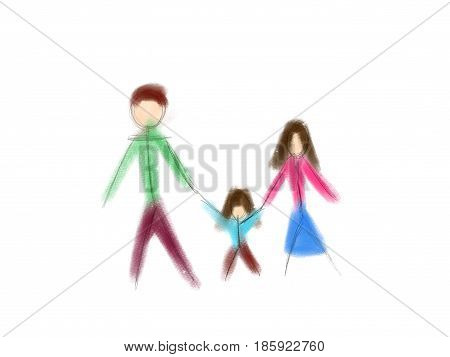 Kids Drawing Family Image & Photo (Free Trial) | Bigstock