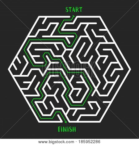 Hexagonal Maze Game Vector & Photo (Free Trial) | Bigstock
