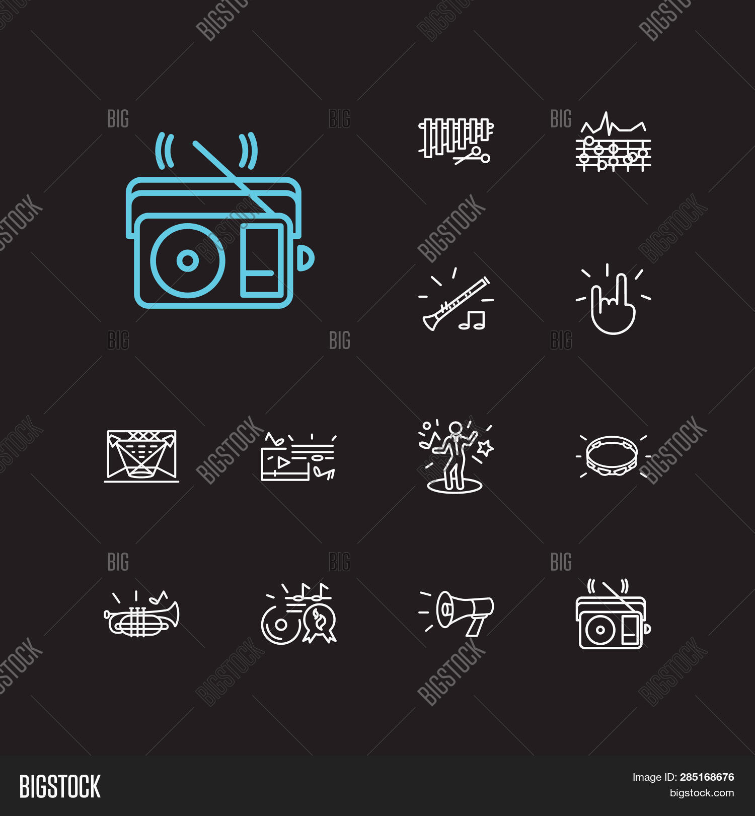 Melody Icons Set. Image & Photo (Free Trial) | Bigstock