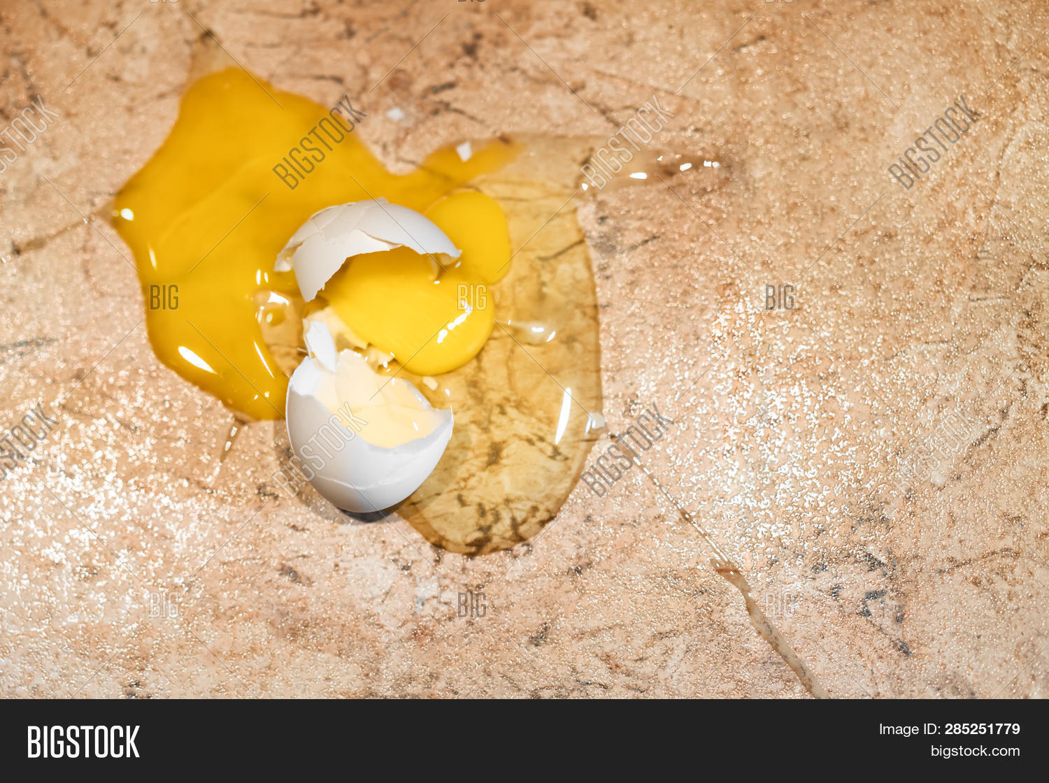 Egg Broken On Stone Image & Photo (Free Trial) | Bigstock