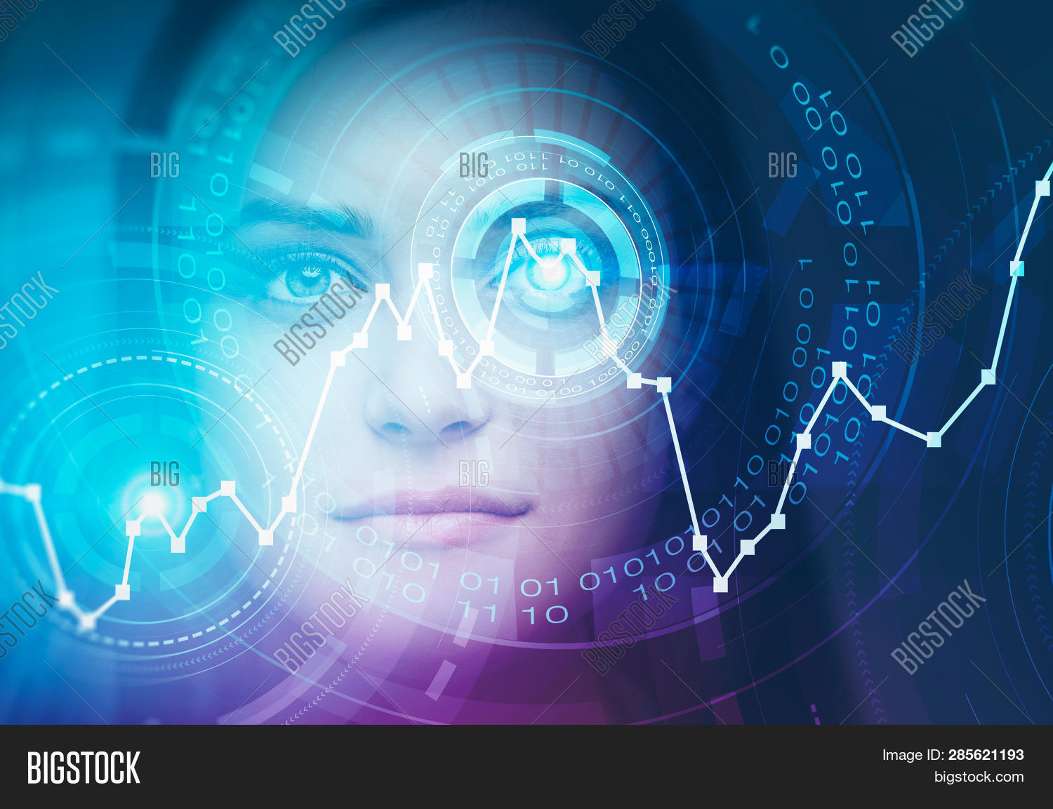Woman Face Hud Image & Photo (Free Trial) | Bigstock