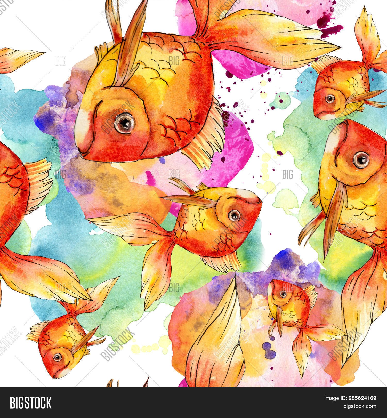 Watercolor Aquatic Image & Photo (Free Trial) | Bigstock