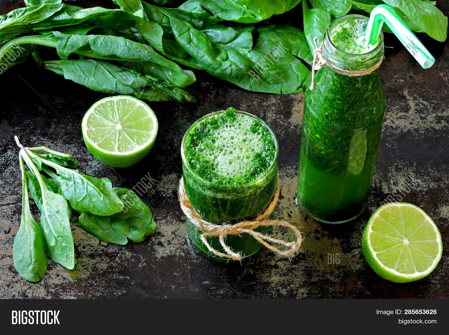 Spinach Smoothie Lime Image & Photo (Free Trial) | Bigstock