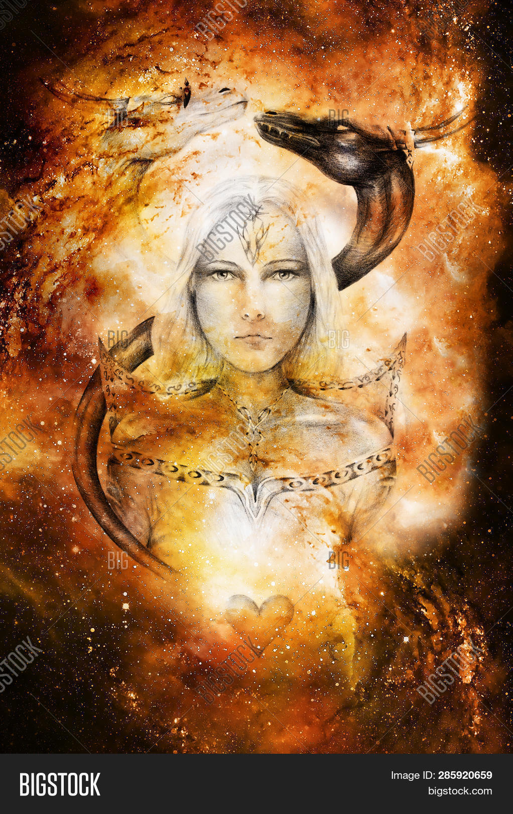 Drawing Mystical Young Image & Photo (Free Trial) | Bigstock