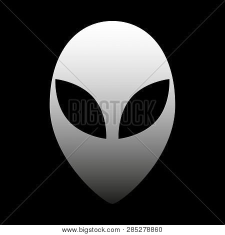 Gray Alien Icon Black Vector & Photo (Free Trial) | Bigstock