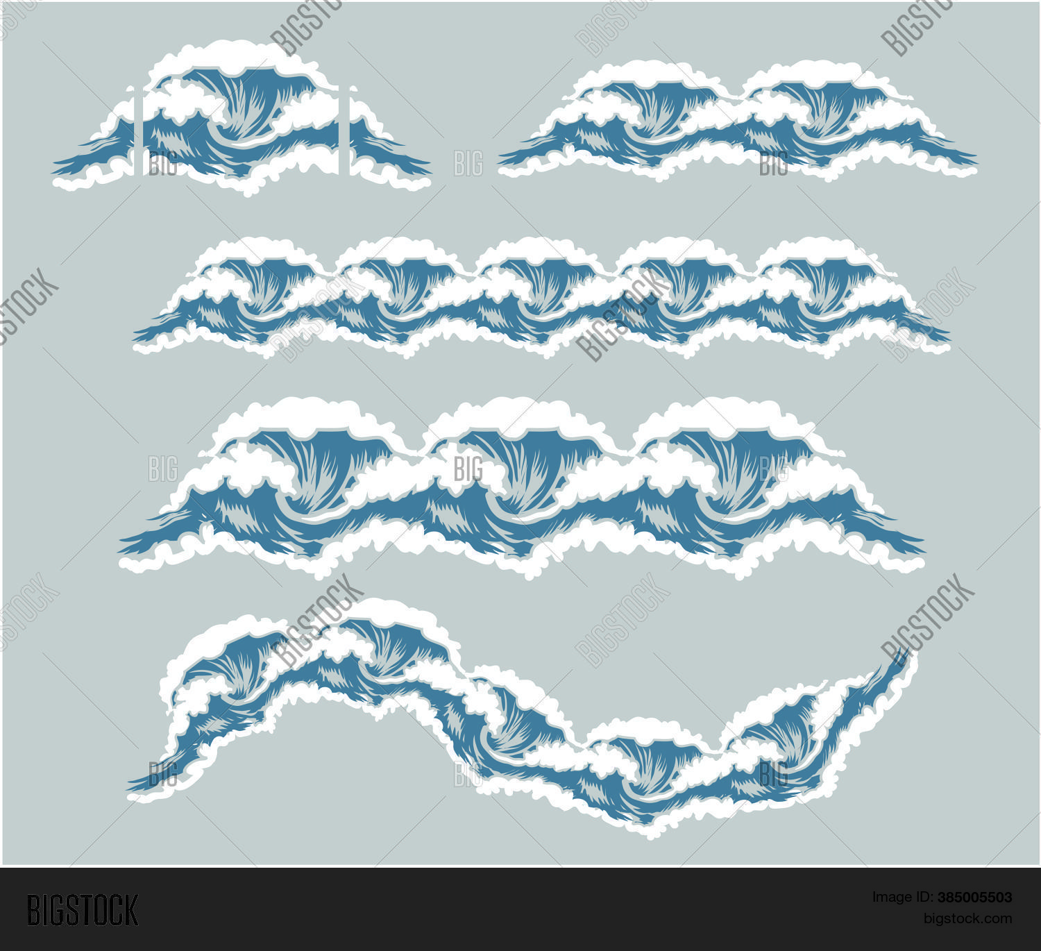 Sea Waves Sketch Vector & Photo (Free Trial) | Bigstock