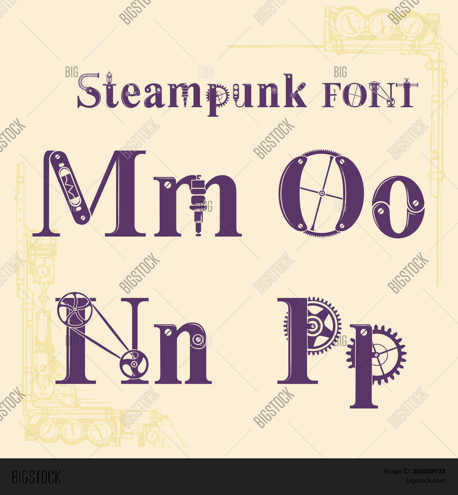 Alphabet Steampunk Vector & Photo (Free Trial) | Bigstock
