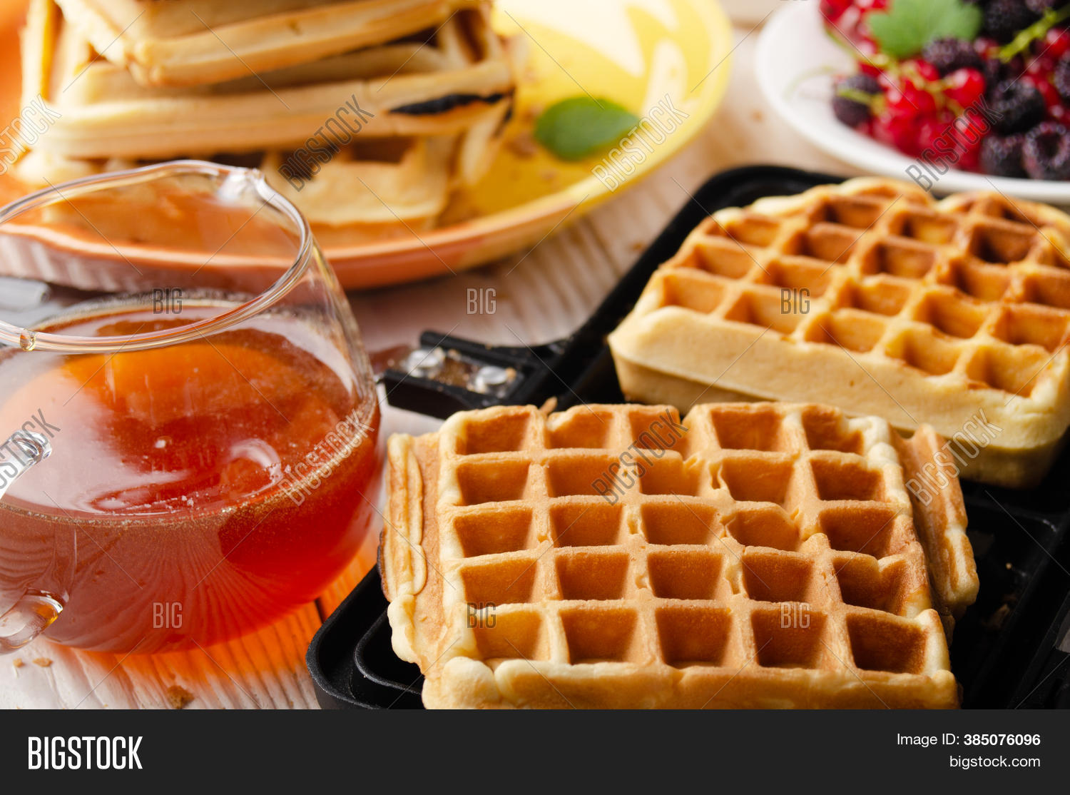Belgian Waffles On Image & Photo (Free Trial) | Bigstock