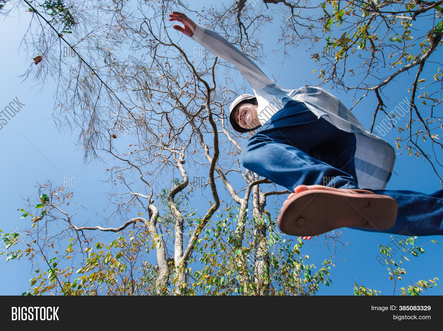 Woman Jumping Crossing Image & Photo (Free Trial) | Bigstock