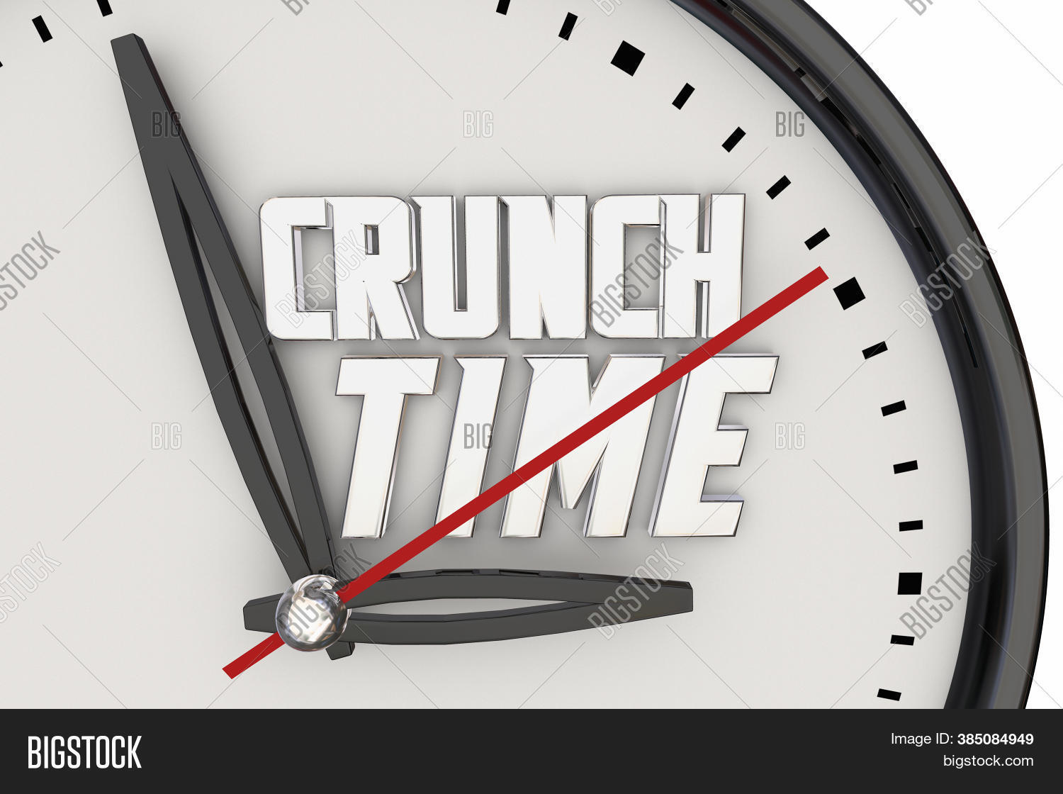 Crunch Time Clock Image & Photo (Free Trial) | Bigstock