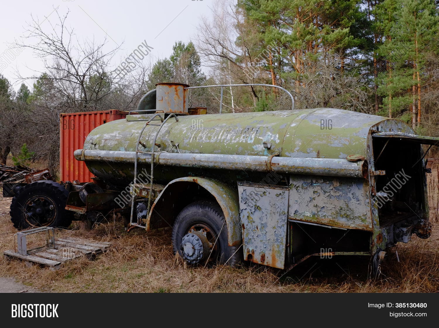 Old Broken Tank Truck Image & Photo (Free Trial) | Bigstock