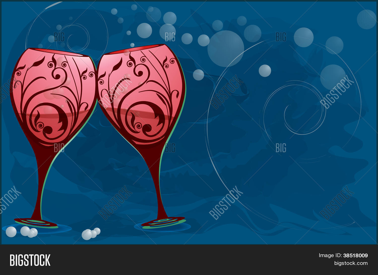 Wine Glasses Toast Vector & Photo (Free Trial) | Bigstock