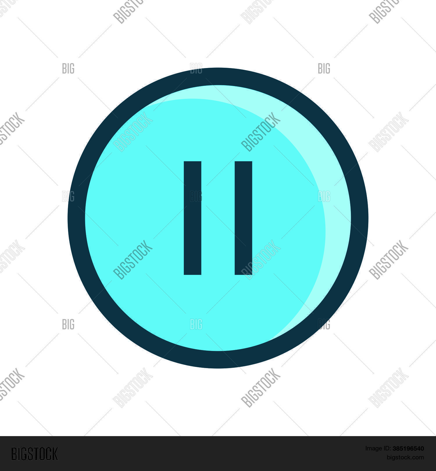 Stop Button Symbol Vector & Photo (Free Trial) | Bigstock