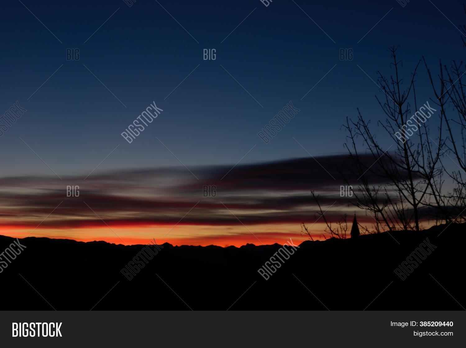 Scenic Orange Sunset Image & Photo (Free Trial) | Bigstock