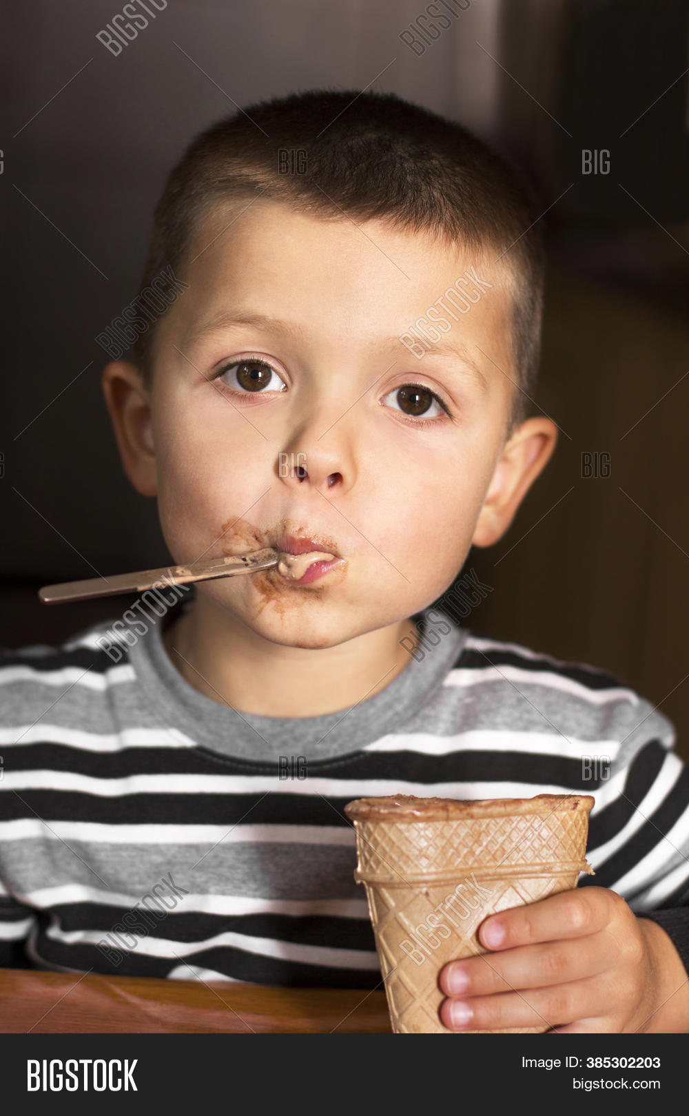 Boy. Child Eats Ice Image & Photo (Free Trial) | Bigstock