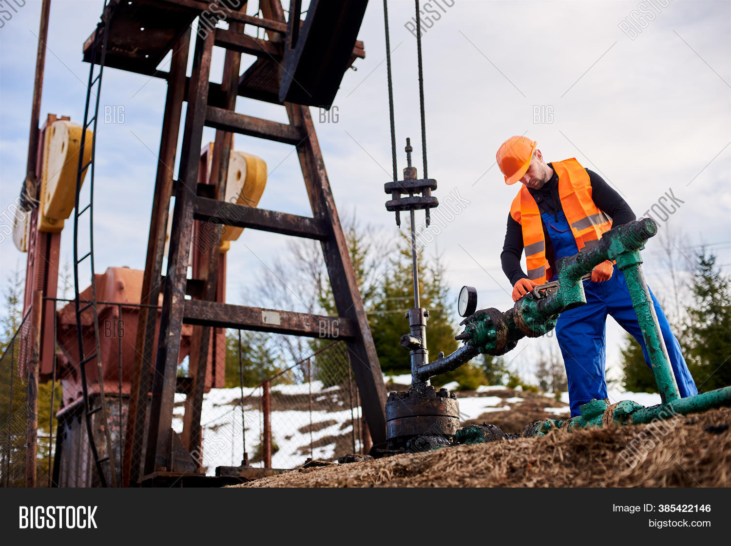 Oil Worker Blue Image & Photo (Free Trial) | Bigstock