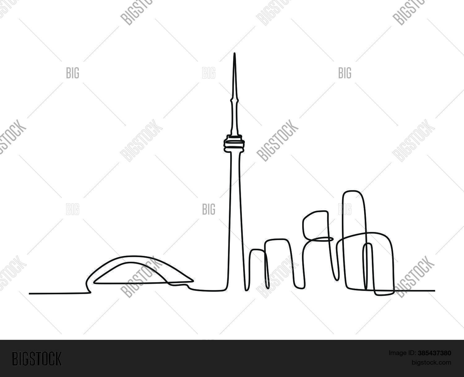 Skyline Toronto Vector & Photo (Free Trial) | Bigstock