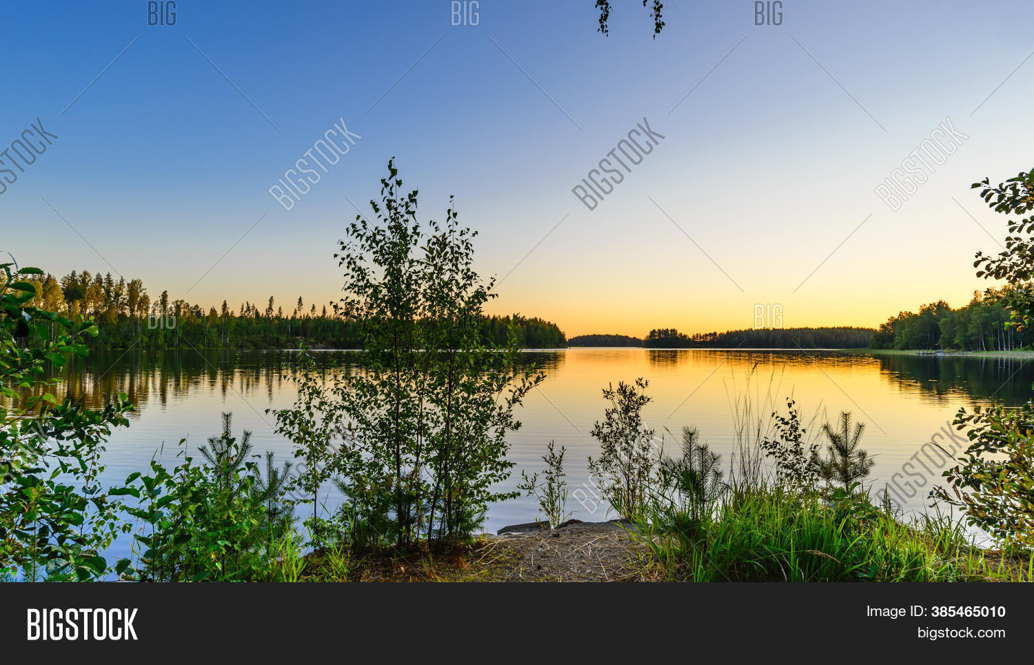 Lake Sunset Calm Image & Photo (Free Trial) | Bigstock