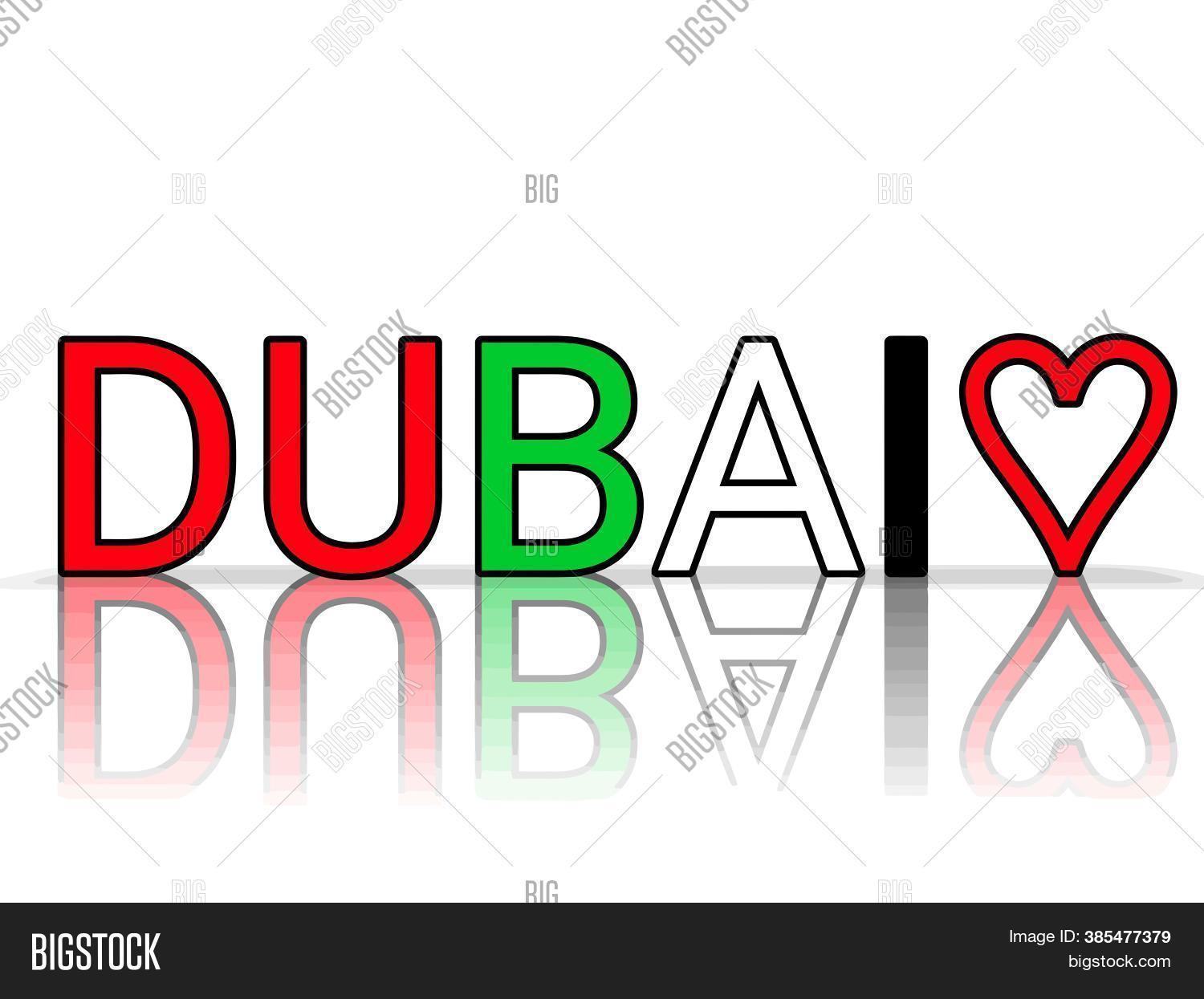Dubai Text Three Color Image & Photo (Free Trial) | Bigstock