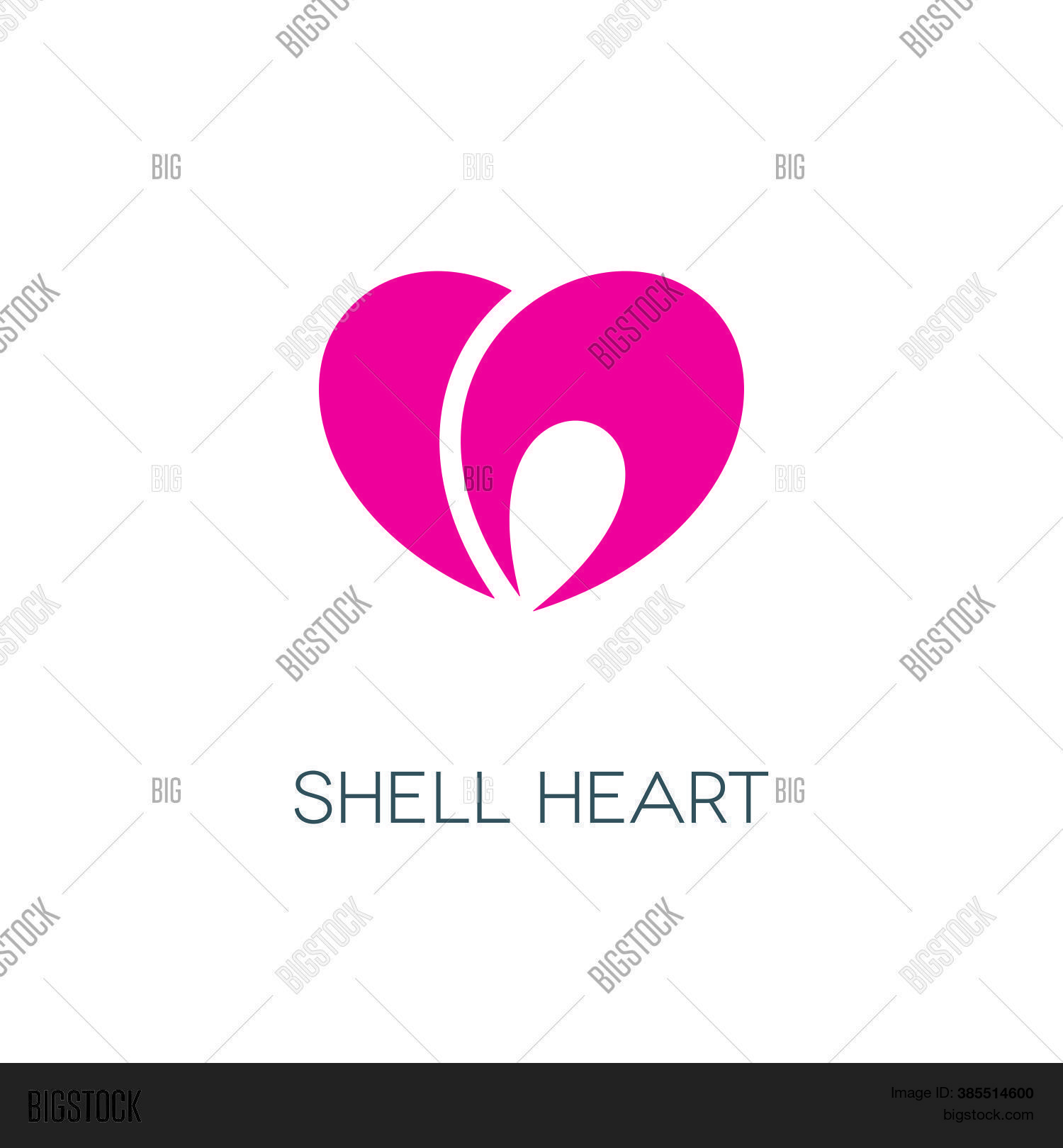 Heart Divided Half On Vector & Photo (Free Trial) | Bigstock
