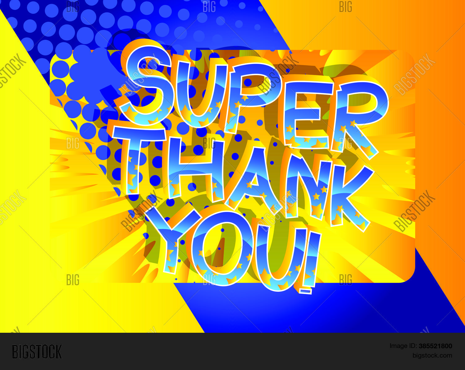 Super Thank You Comic Vector & Photo (Free Trial) | Bigstock