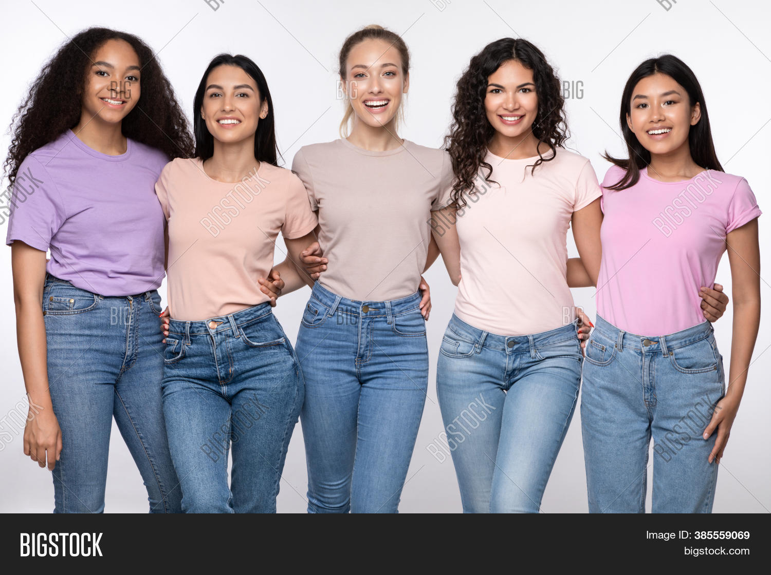 Group Five Cheerful Image & Photo (Free Trial) | Bigstock