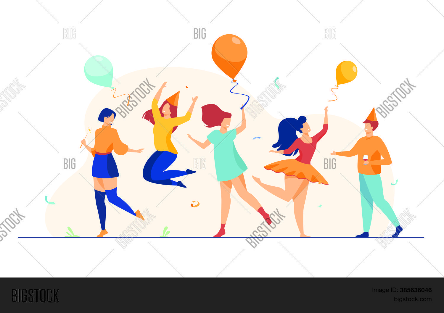 Happy Excited People Vector & Photo (Free Trial) | Bigstock