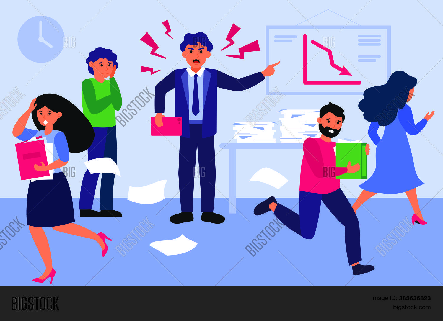 Angry Boss Shouting Vector & Photo (Free Trial) | Bigstock