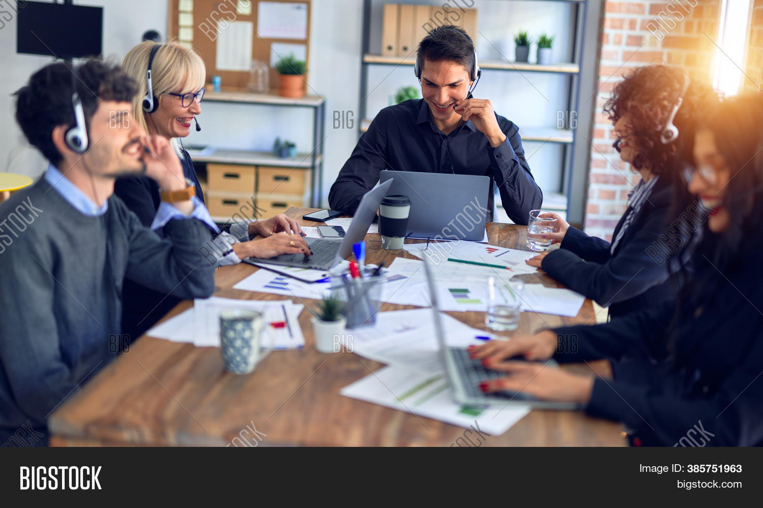 Group Call Center Image & Photo (Free Trial) | Bigstock