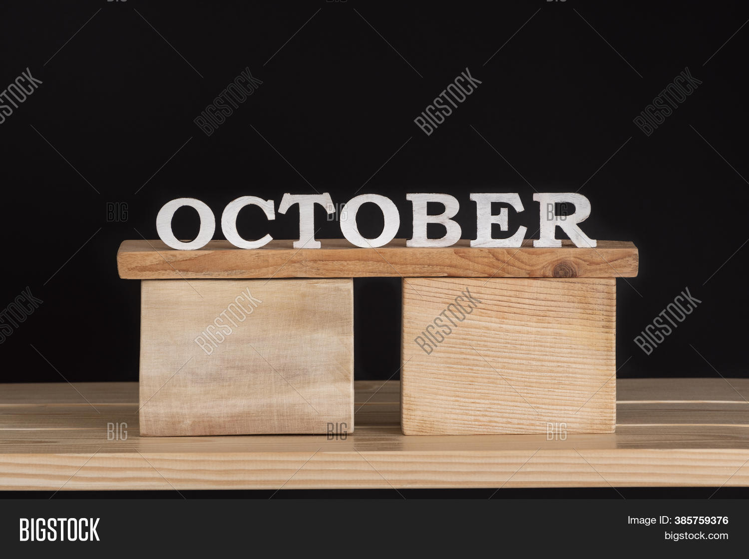 Word October By Wooden Image & Photo (Free Trial) | Bigstock