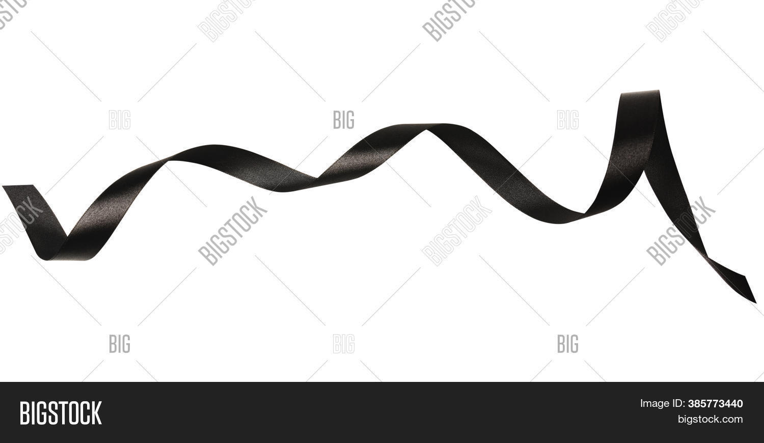 Black Ribbons Isolated Image & Photo (Free Trial) | Bigstock