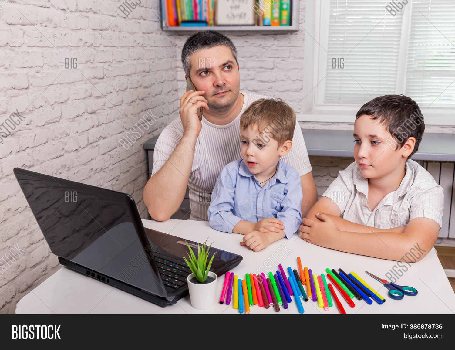 Young Father Working Image & Photo (Free Trial) | Bigstock