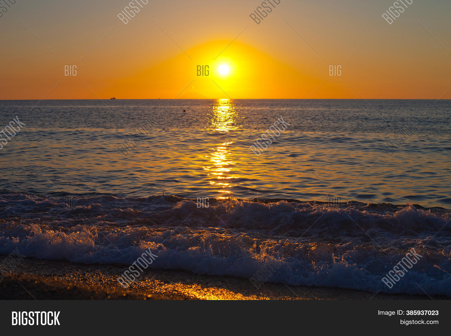 Red Sunset Over Sea. Image & Photo (Free Trial) | Bigstock