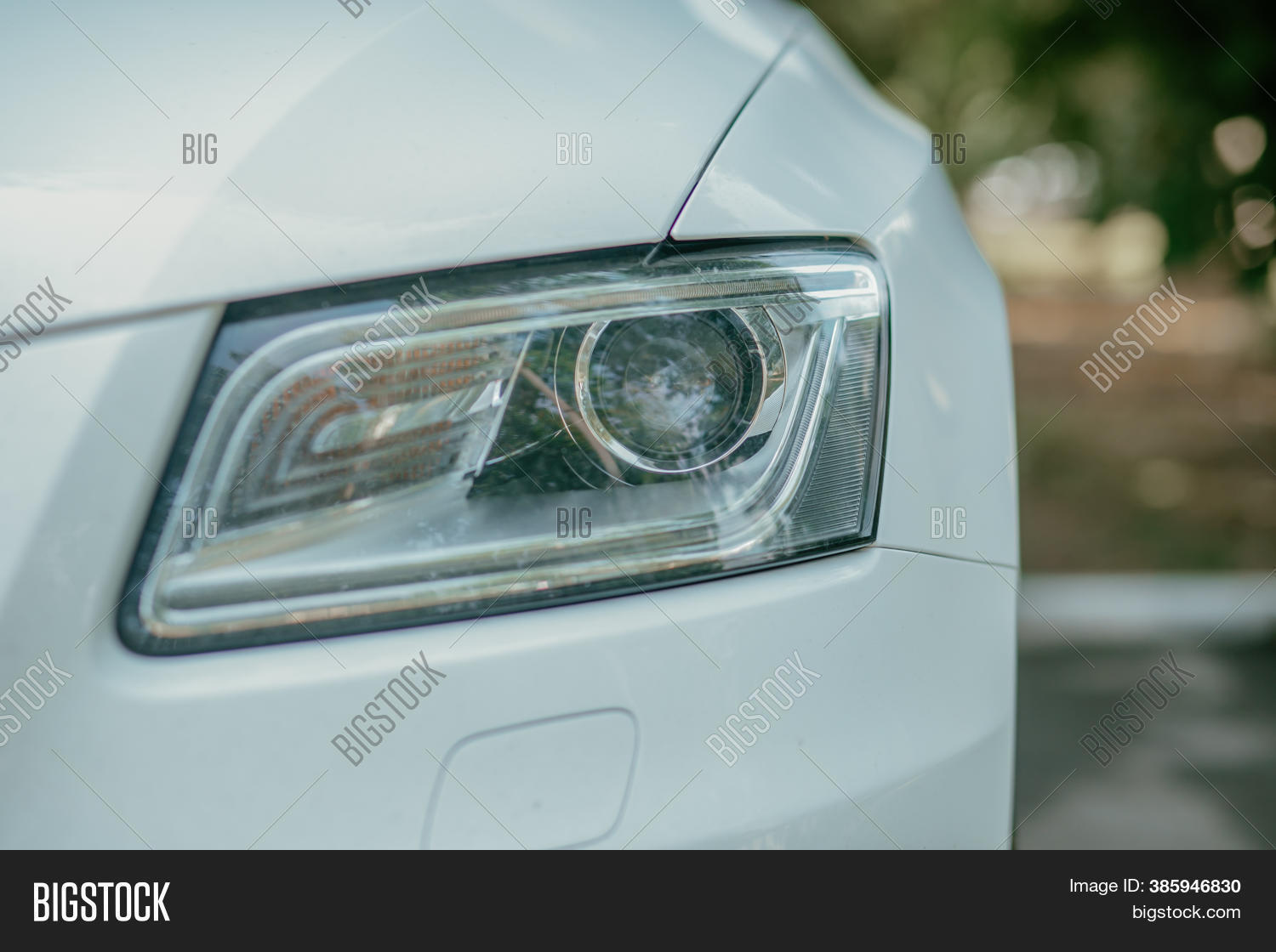 Closeup White Car Image & Photo (Free Trial) | Bigstock