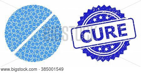 Cure Textured Stamp Vector & Photo (Free Trial) | Bigstock