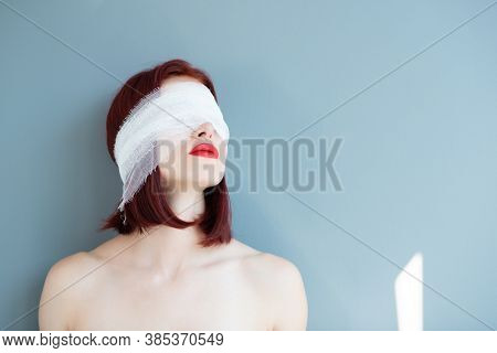 Bandaged Eyes Young Image & Photo (Free Trial) | Bigstock