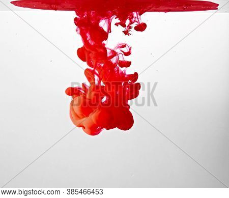 Closeup Red Ink Water Image & Photo (Free Trial) | Bigstock