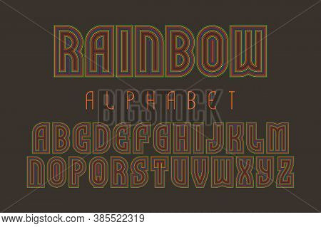 Rainbow Alphabet Vector & Photo (Free Trial) | Bigstock