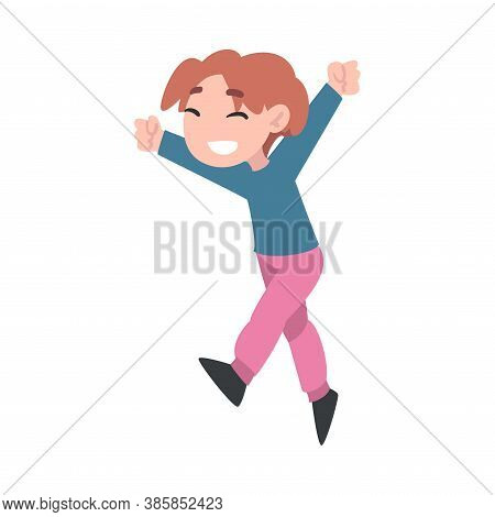 Little Girl Jumping Vector & Photo (Free Trial) | Bigstock
