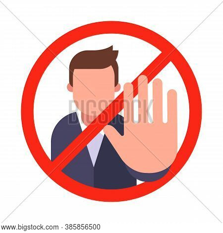 Red Ban Sign. Man Vector & Photo (Free Trial) | Bigstock