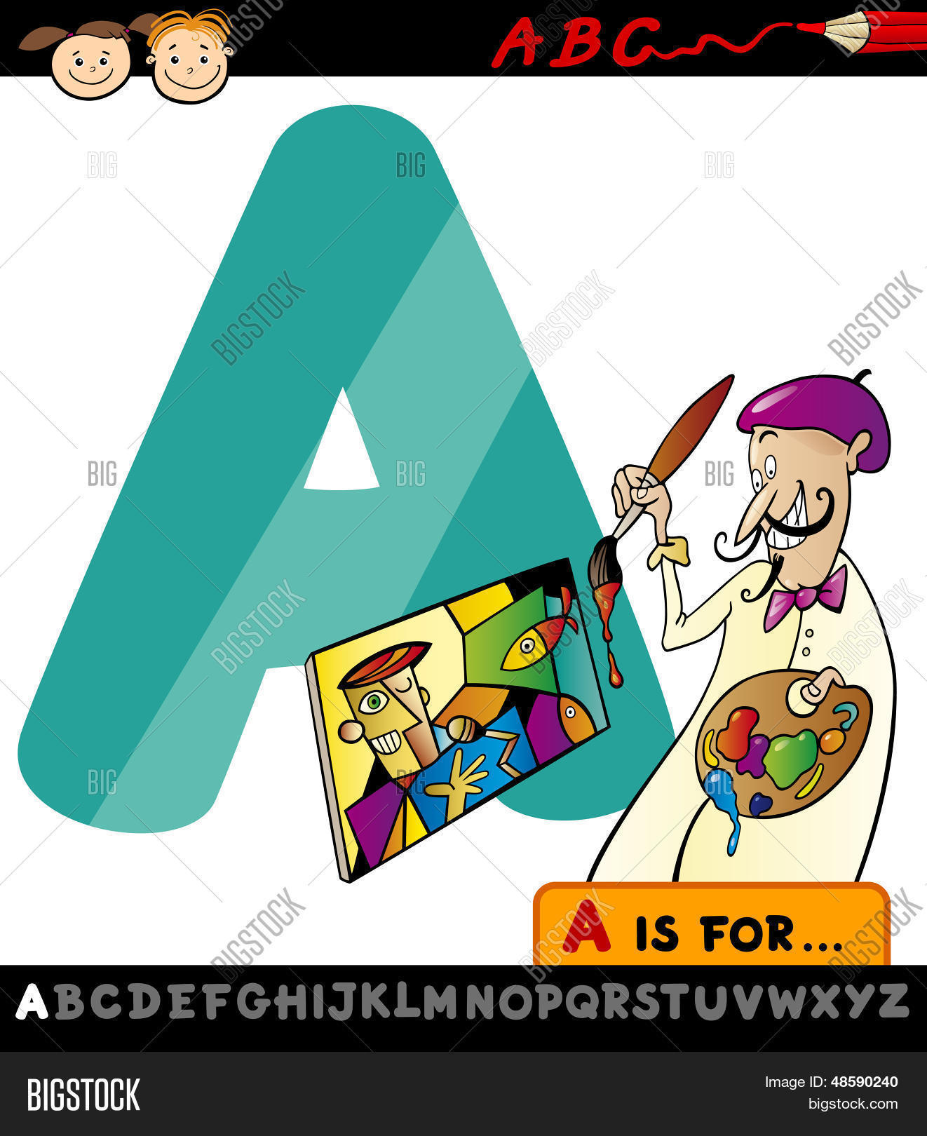 Vector y foto Carta Con Ilustraci (prueba gratis) | Bigstock