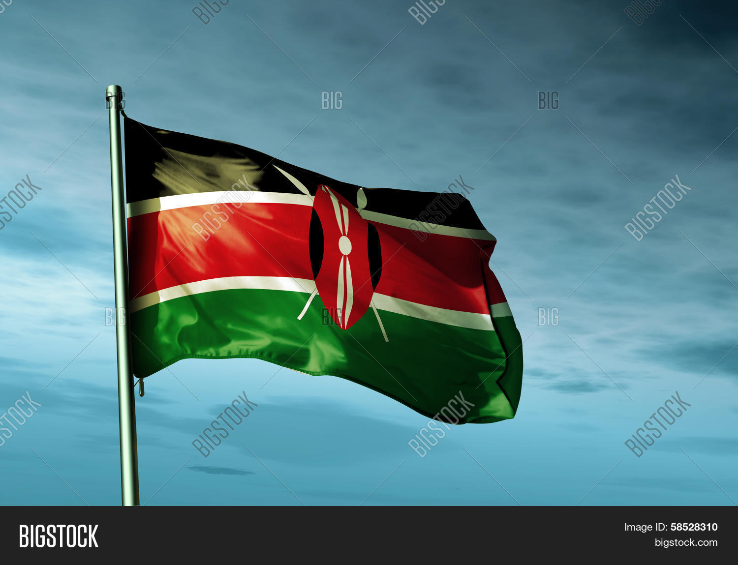 Kenya Flag Waving On Image & Photo (Free Trial) | Bigstock